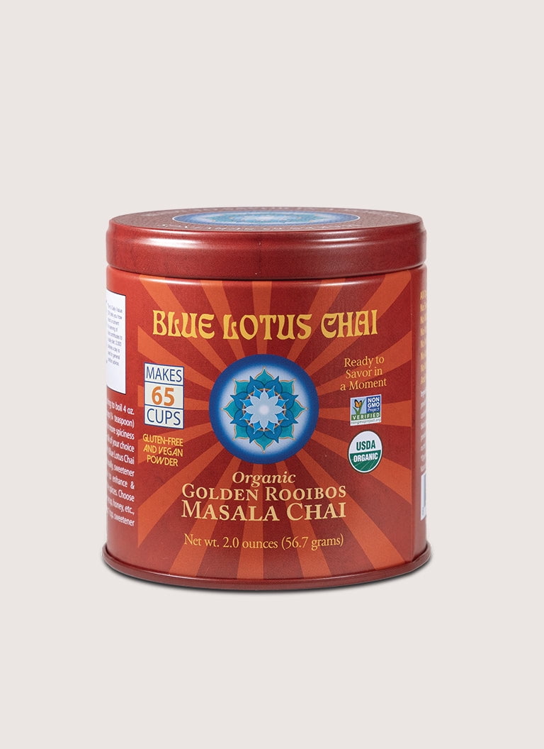 (Pack of 6), Blue Lotus Chai Blue Lotus Chai Golden Rooibos Masala, 2 ...