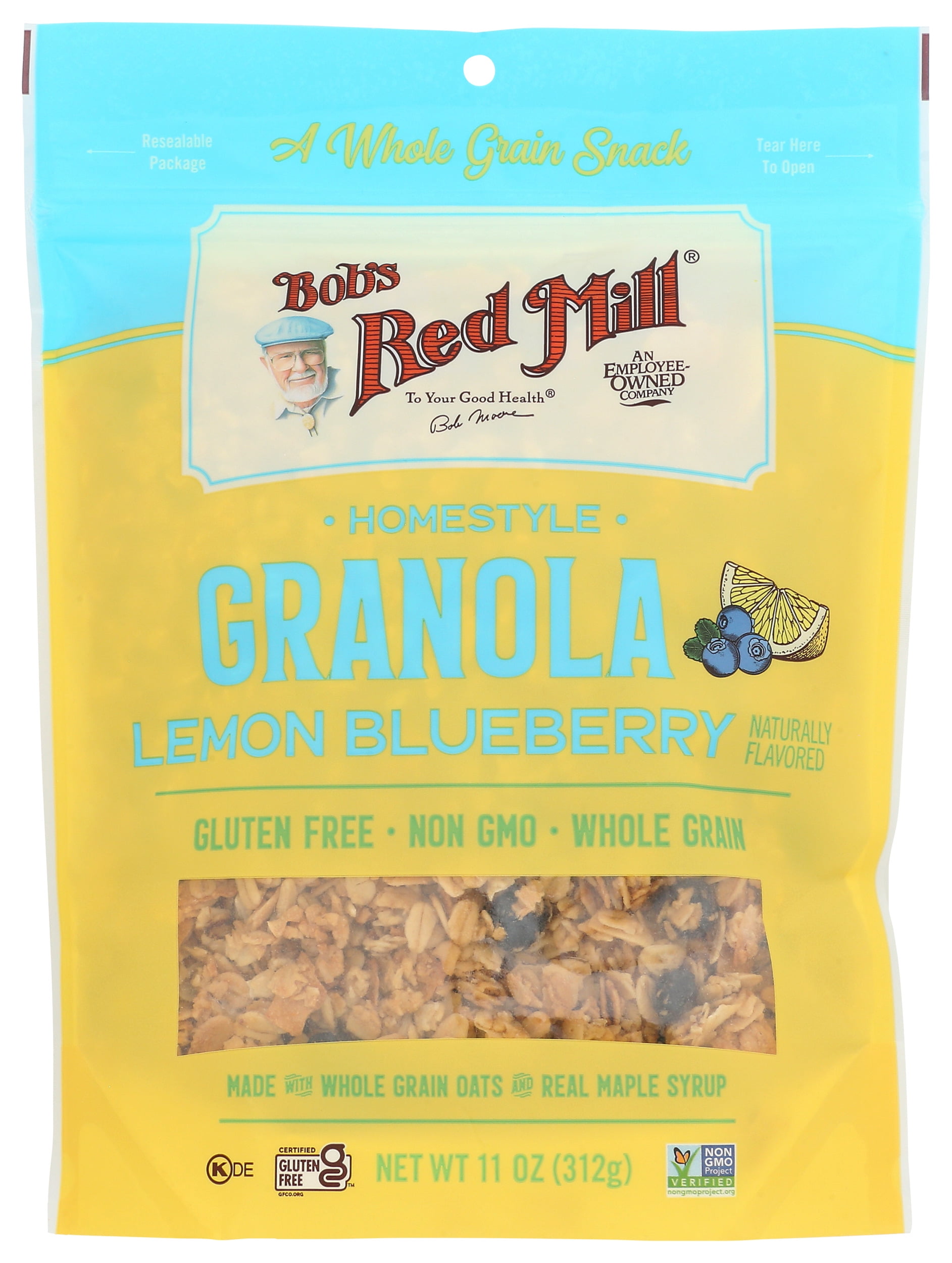 Pack of 6, Bobs Red Mill Lemon Blueberry Granola, 11 oz - Walmart.com