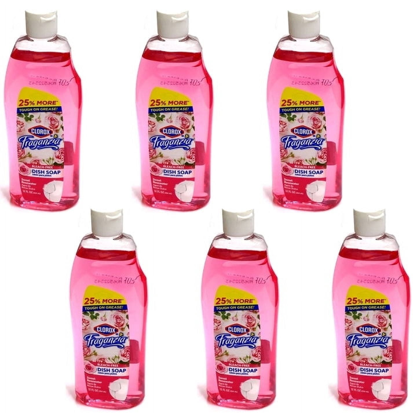 Pack of 6 Bottles - Clorox Fraganzia Bleach Free Dishwashing Liquid ...