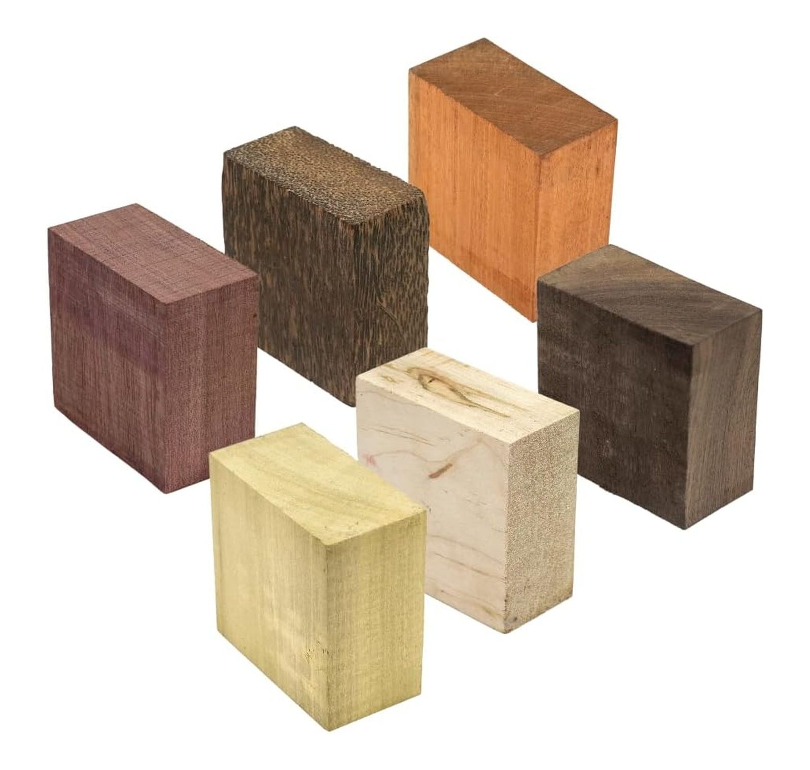 Pack of 6 - Bowl Blanks: Black Walnut, Ambrosia, Black Palm, Poplar ...