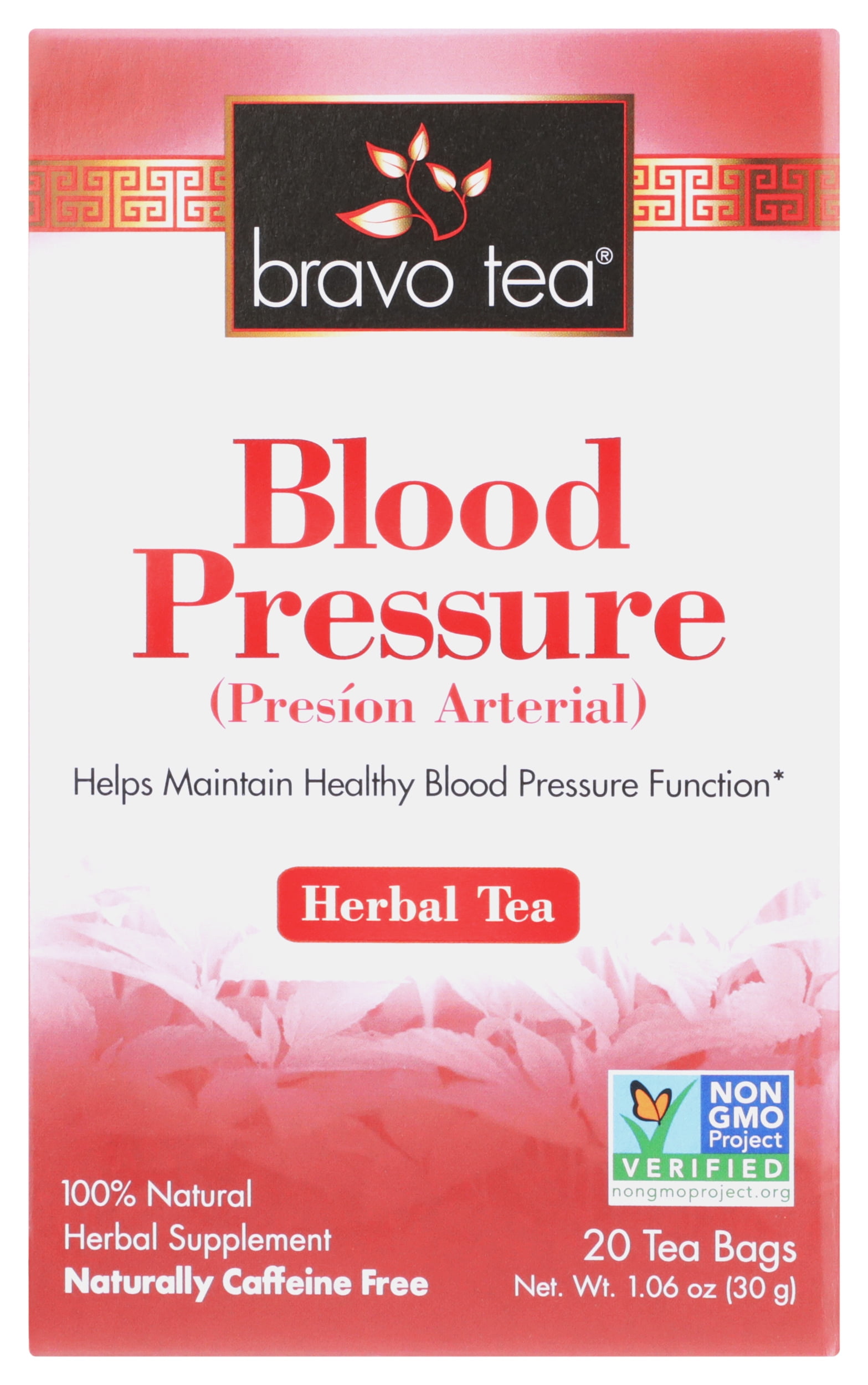 Pack of 6, Bravo Teas Blood Pressure Herbal Tea, 20 bg - Walmart.com