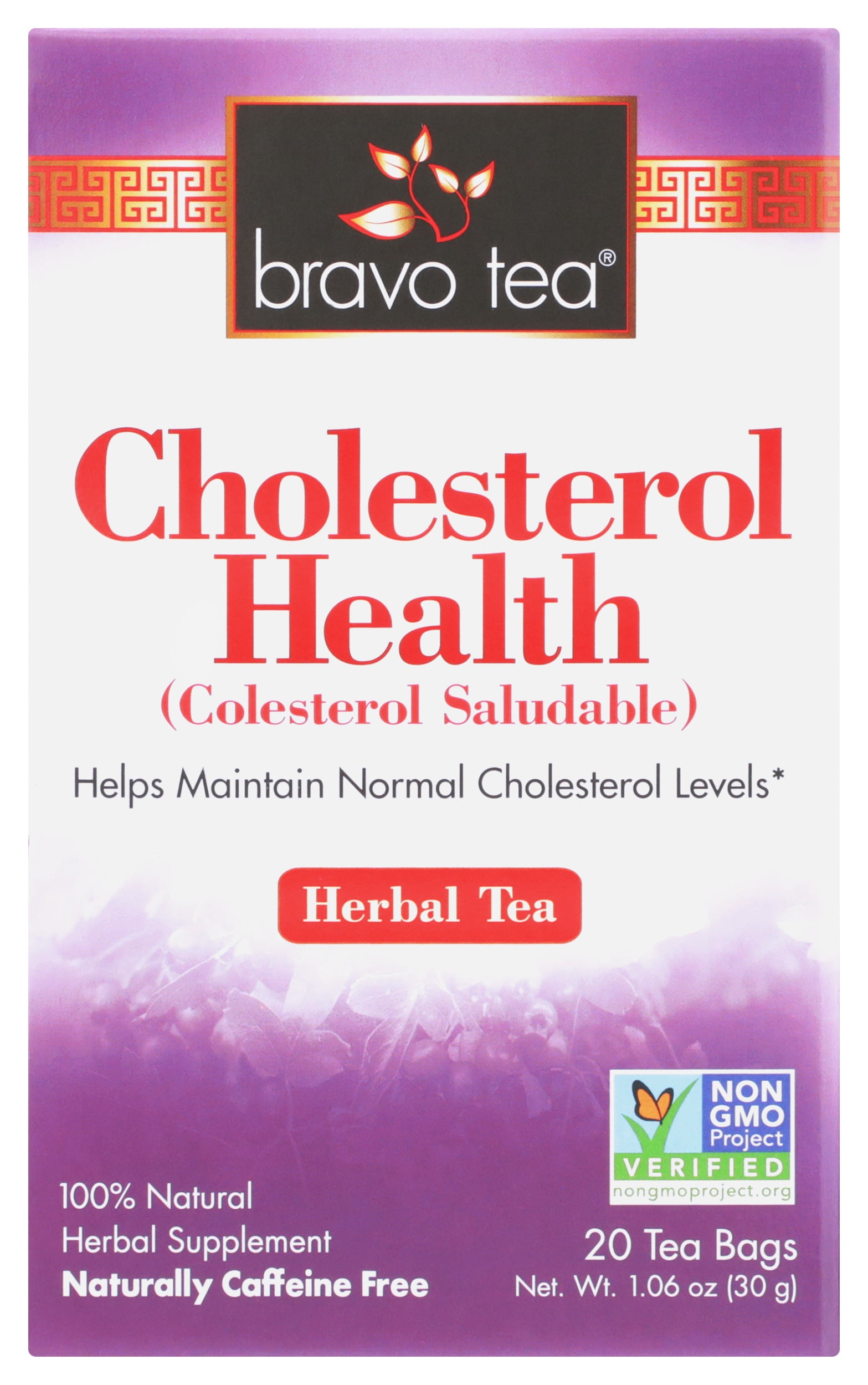 Pack of 6, Bravo Teas Cholesterol Health Herbal Tea, 20 bg - Walmart.com