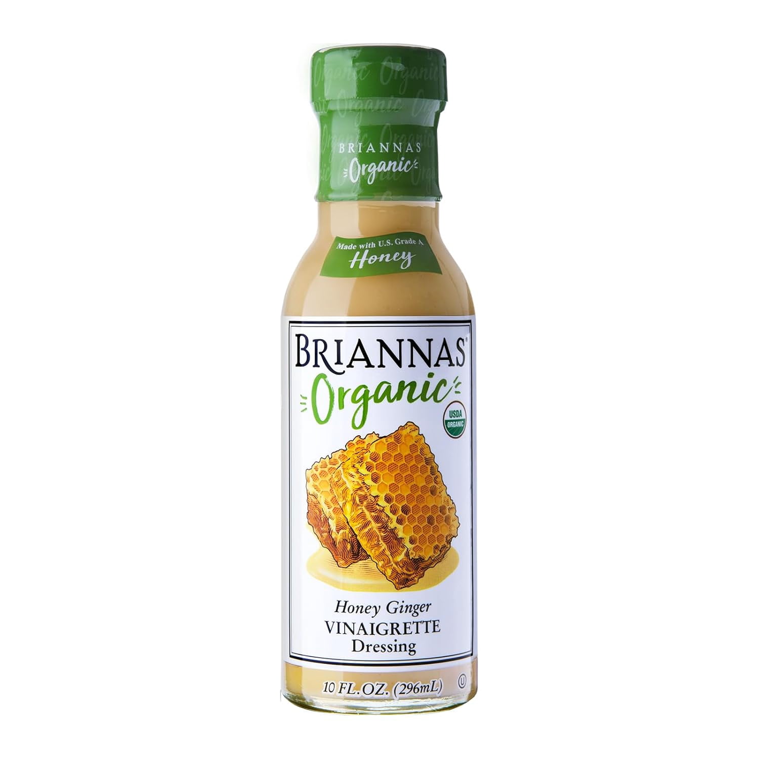 Pack of 6, Briannas Organic Honey Ginger Vinaigrette, 10 oz - Walmart.com