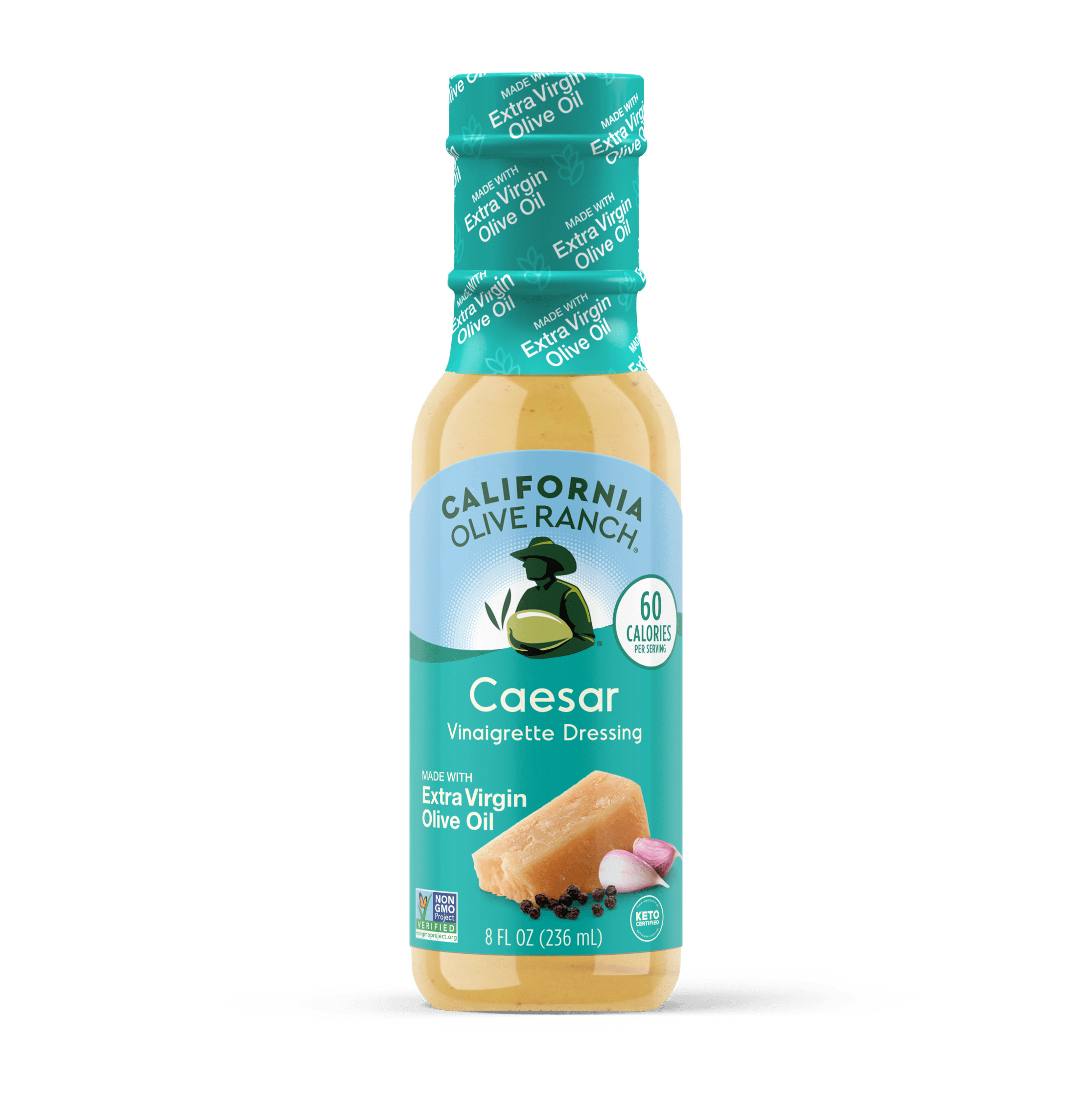 Pack of 6, California Olive Ranch Caesar Vinaigrette Dressing, 8 fl oz ...