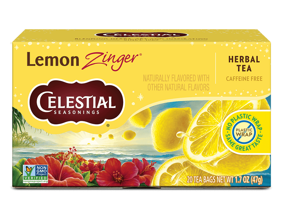 Pack of 6, Celestial Seasonings Lemon Zinger Herbal Tea, 1.7 oz ...