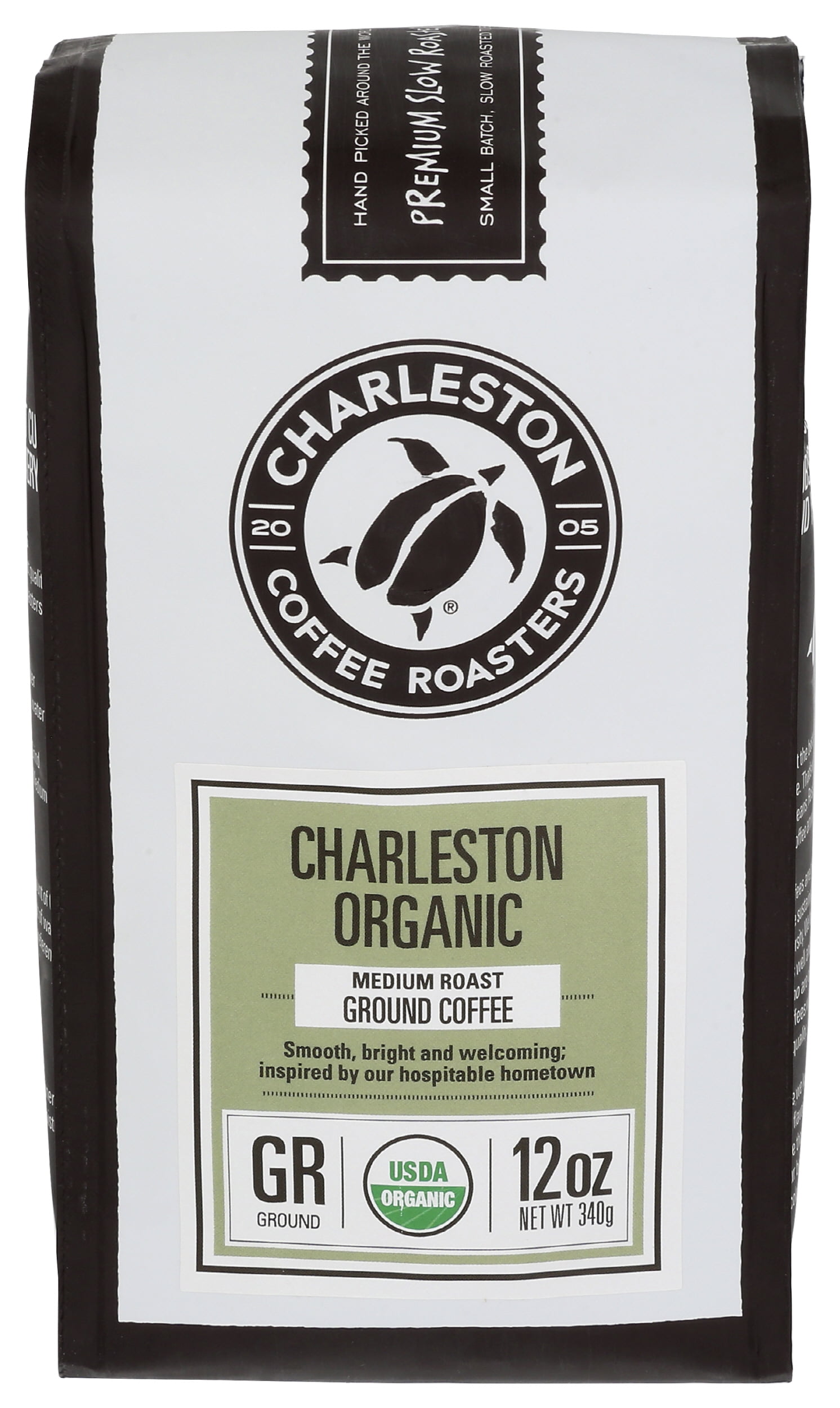 Pack of 6, Charleston Coffee Roaster Organic Ground Coffee - Medium ...