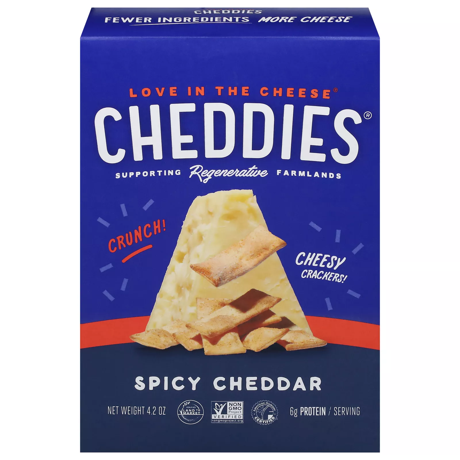 (Pack of 6), Cheddies Spicy Cheddar Baked Crackers, 4.2 oz - Walmart.com