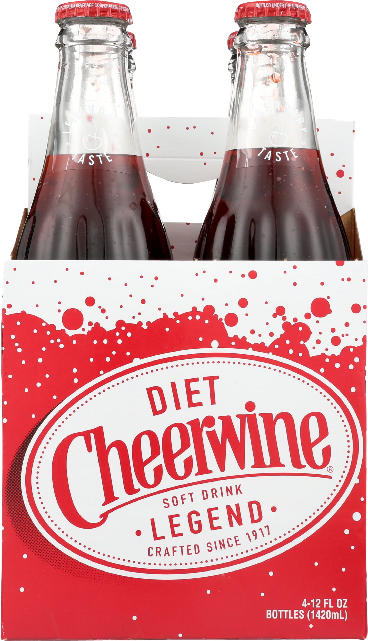 Pack of 6, Cheerwine Legend Diet Soft Drink, 4 bottles - 48 fl oz - Walmart.com
