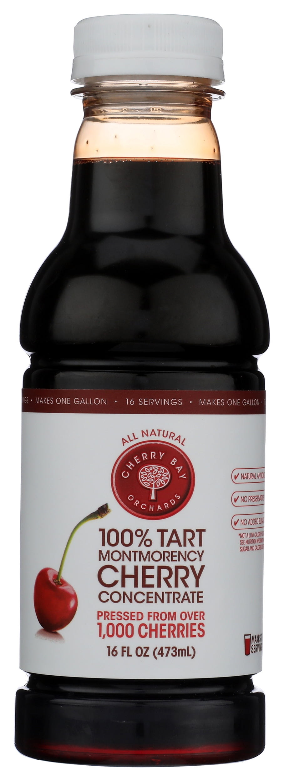 Pack of 6, Cherry Bay Orchards Tart Montmorency Cherry Concentrate, 16 ...