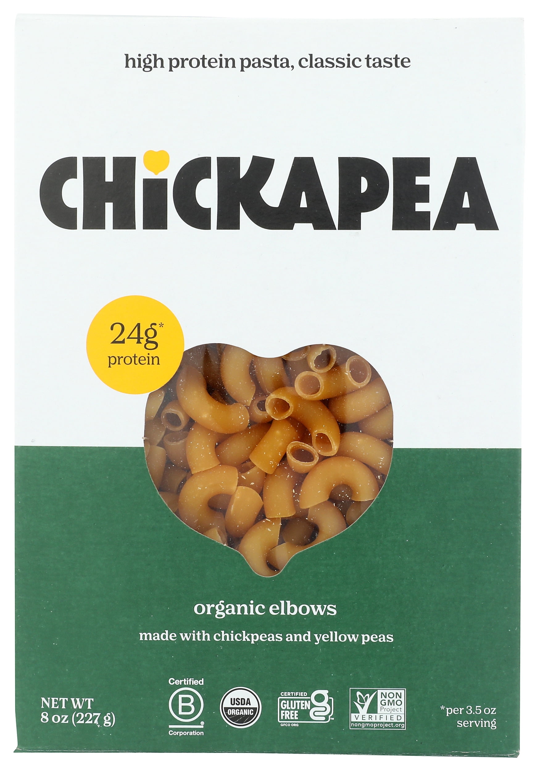 (Pack of 6) Chickapea Organic Elbows Pasta, 8 oz - Walmart.com