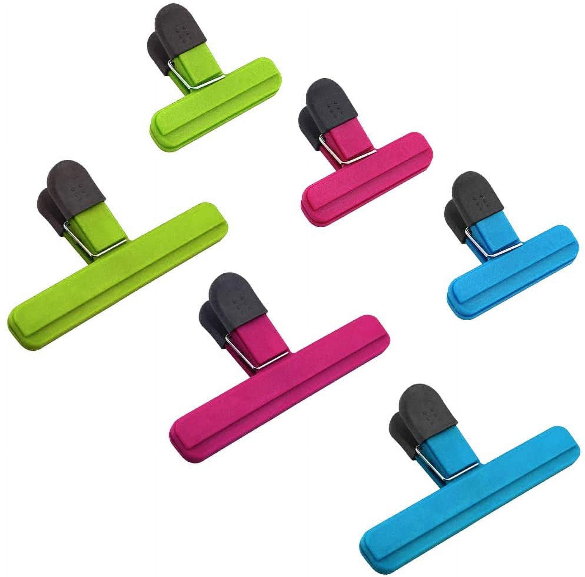 Pack of 6, Chip Bag Clips, SourceTon Heavy Duty Food Clips (3 Large & 3 ...