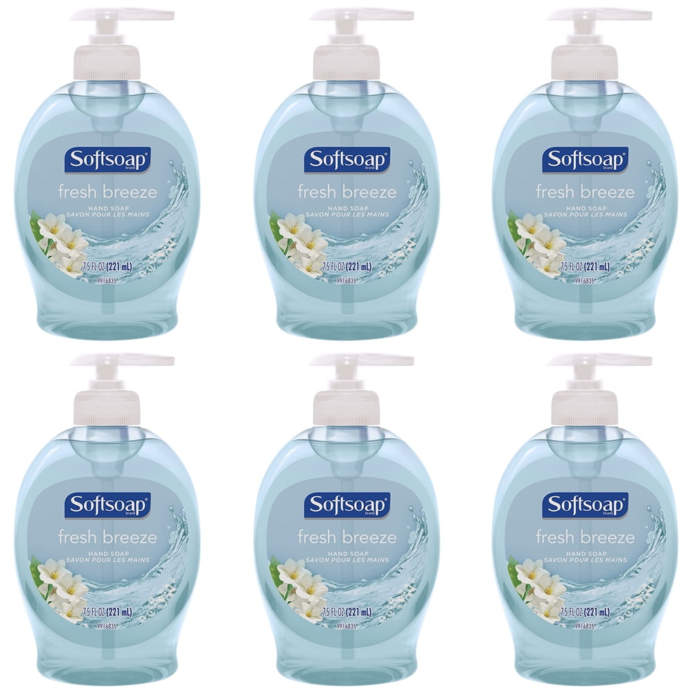 Pack of (6) Colgate-Palmolive Softsoap Hand Soap Fresh Breeze, 7.5 Fl ...
