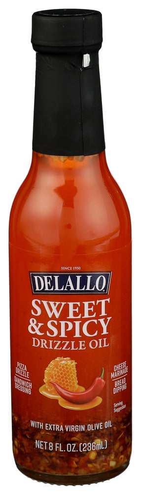 (Pack of 6) Delallo Oil Drizzle Sweet & Spicy 8 oz - Walmart.com