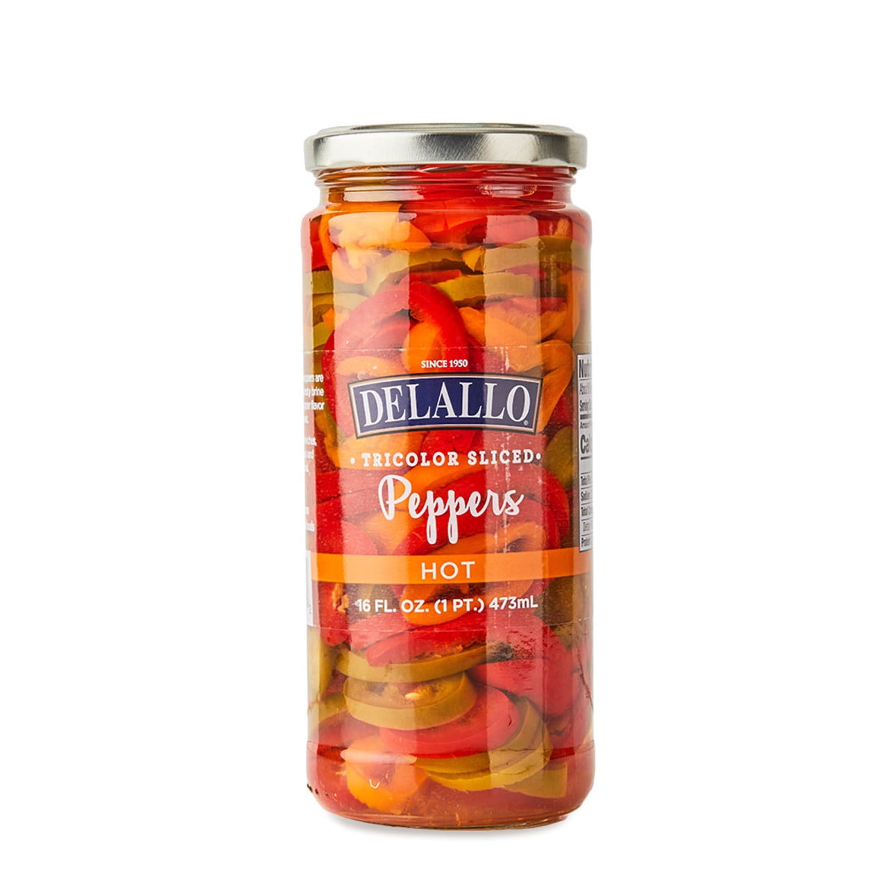 (Pack of 6), Delallo Tricolor Sliced Peppers, 16 fl oz - Walmart.com