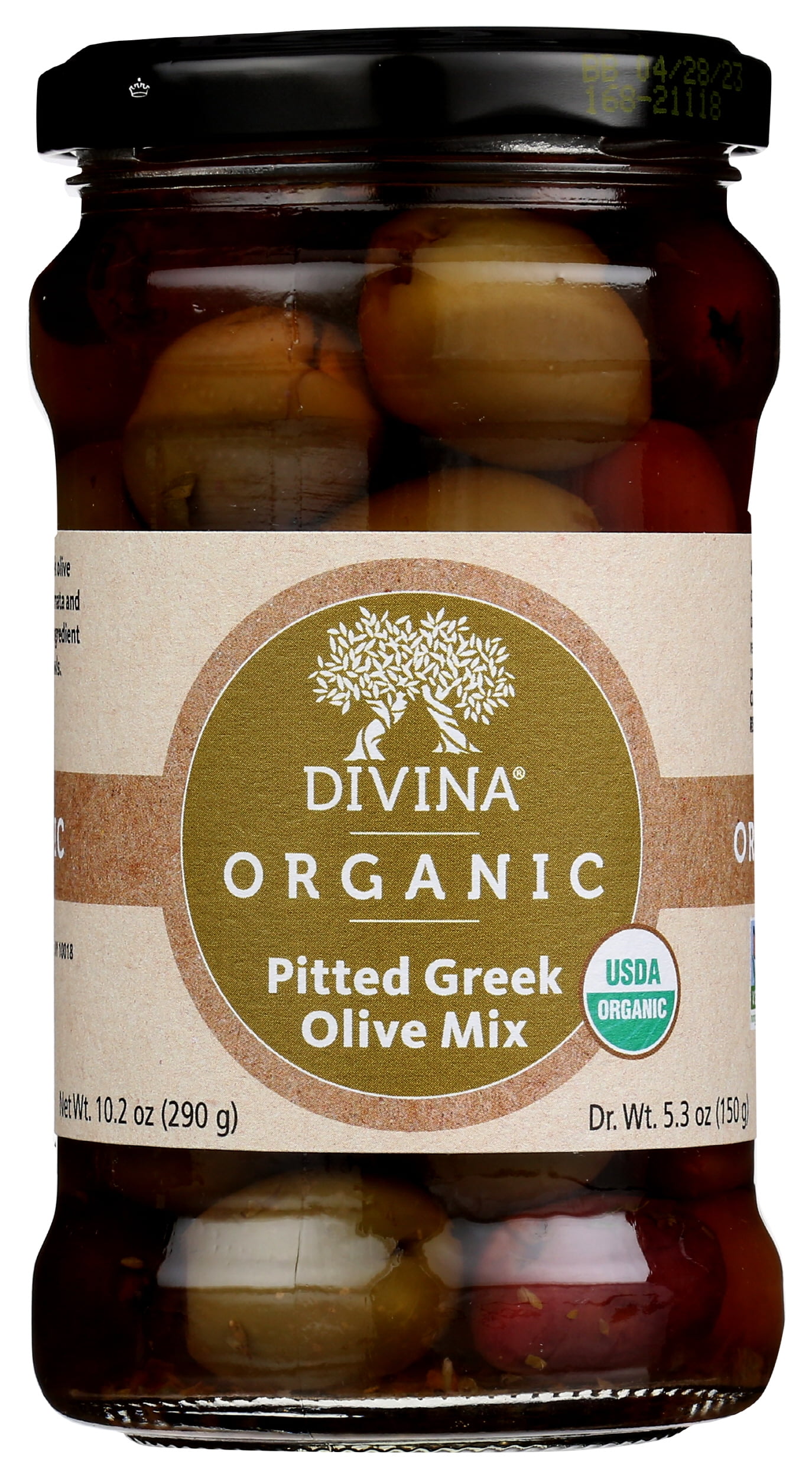 Pack of 6, Divina Organic Pitter Greek Olive Mix, 5.3 oz - Walmart.com