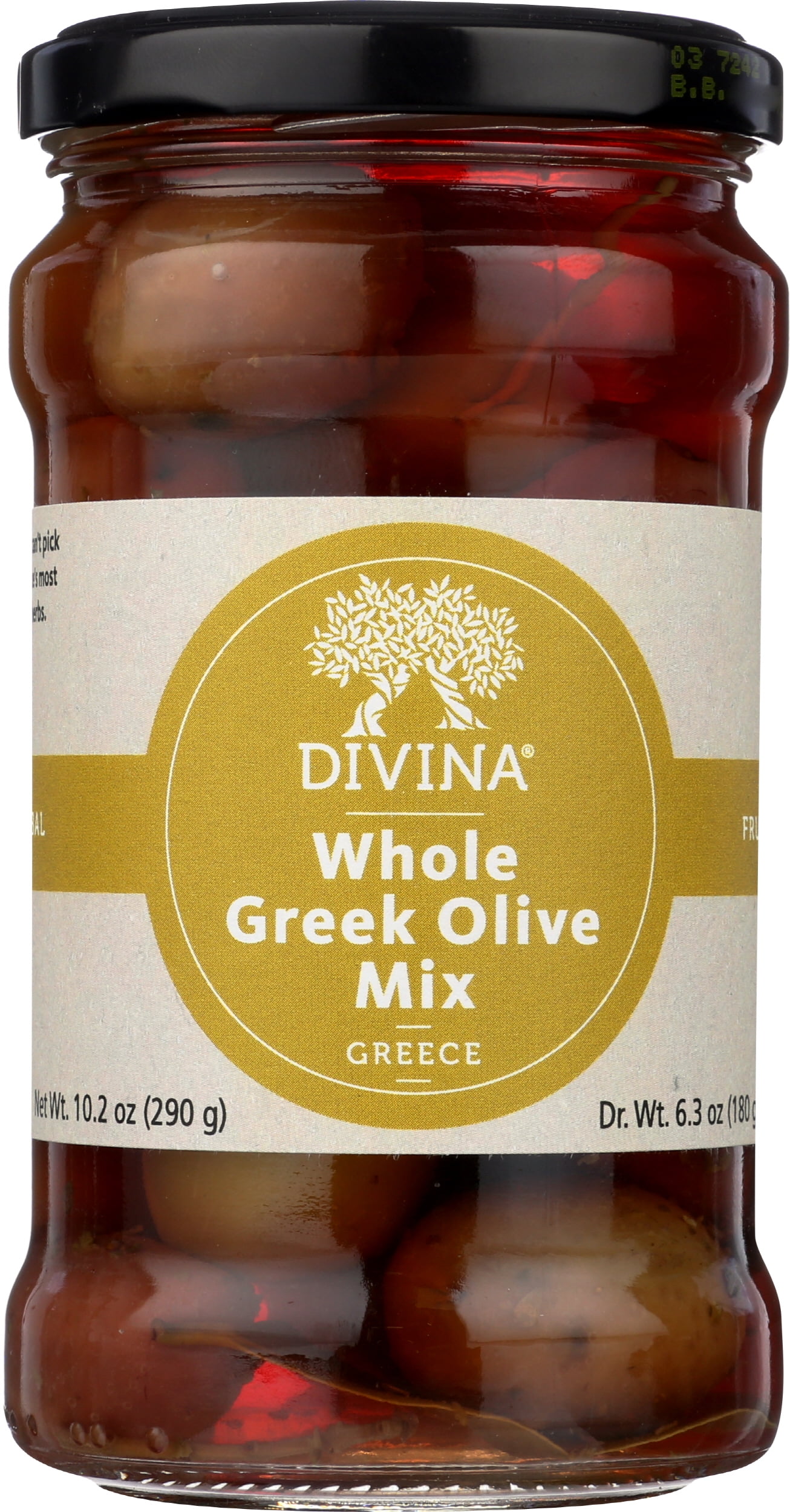 Pack of 6, Divina Whole Greek Olive Mix, 6.3 oz - Walmart.com