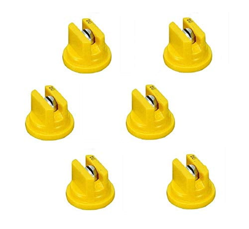 Pack of 6 - Drift Guard Flat Spray Tips Yellow 80° Polymer w/SS Insert ...