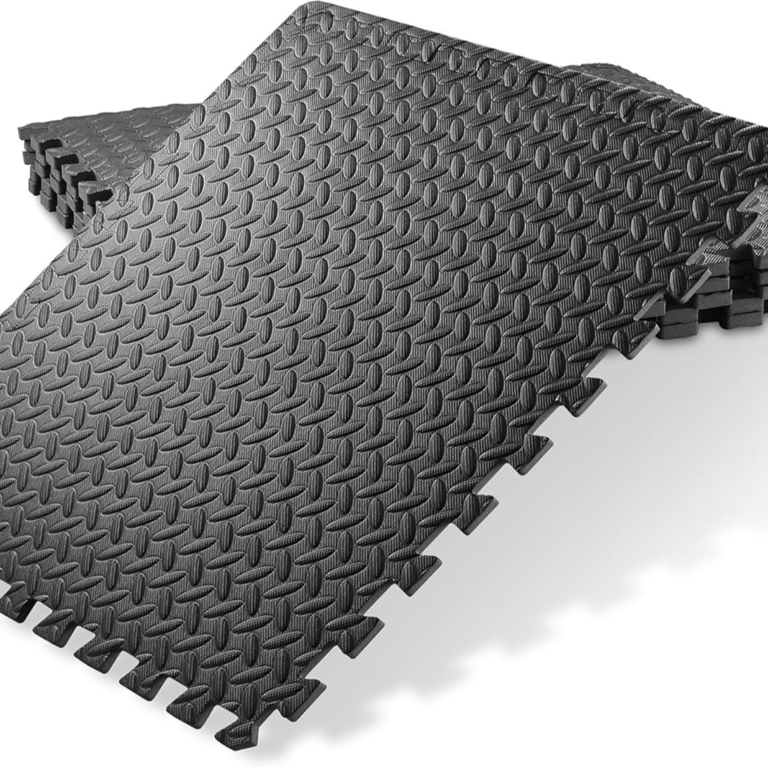 Pack of 6 Exercise Flooring Mats - 24 x 24 Inch Foam Rubber ...