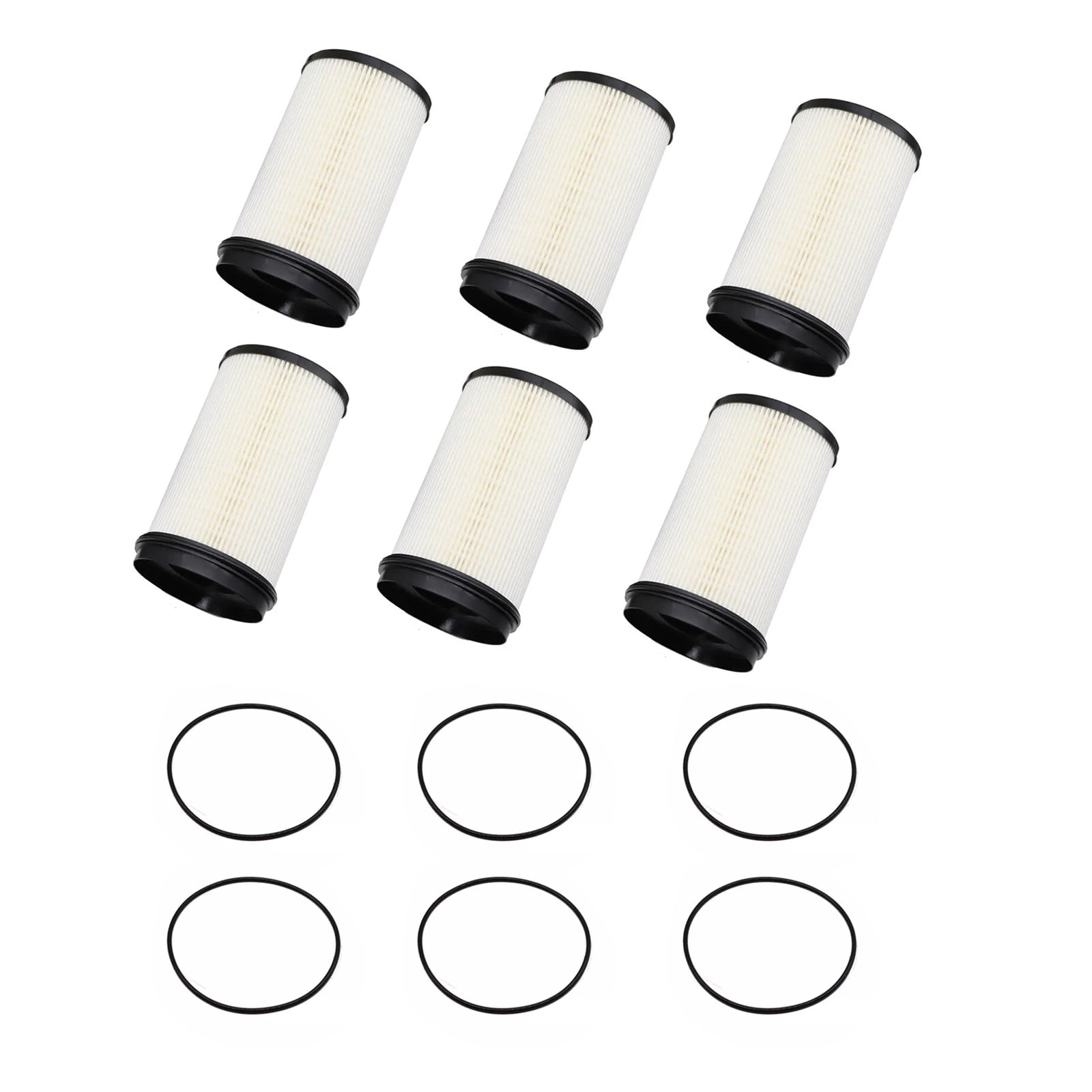 Pack of 6 Filters O.E. Spec Fuel Filter Element Bundle for DD13 DD15 ...