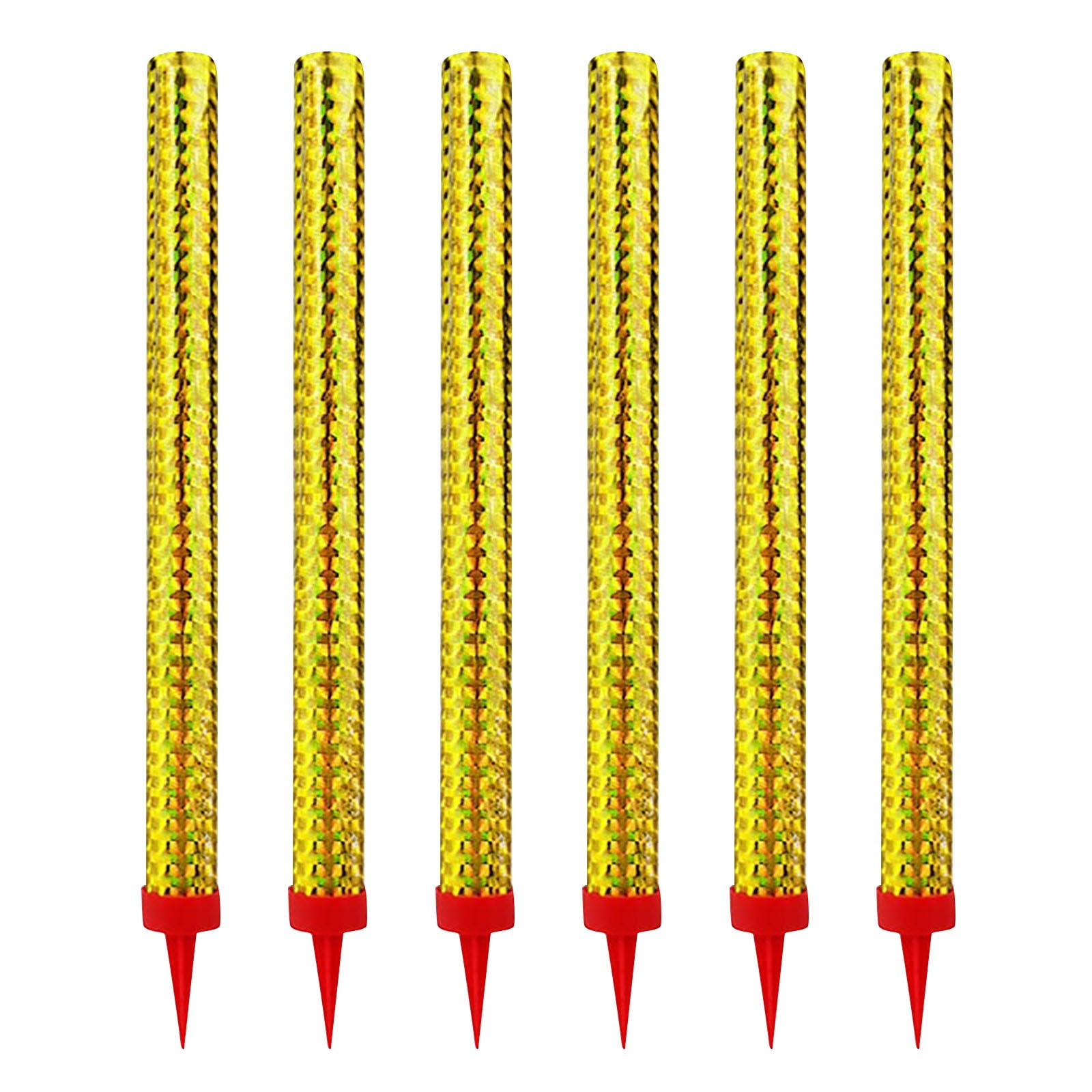 Pack of 6 Gold Cake Sparklers Smokeless and Long-Lasting Candles for ...