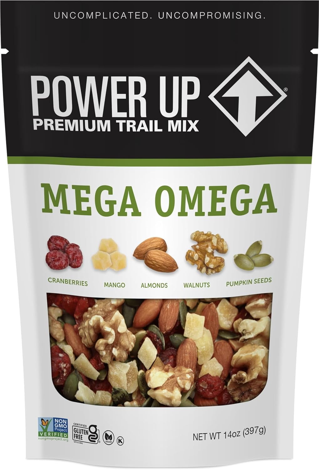 Pack of 6, GourmetNut Power Up Mega Omega Trail Mix, 14 oz - Walmart.com