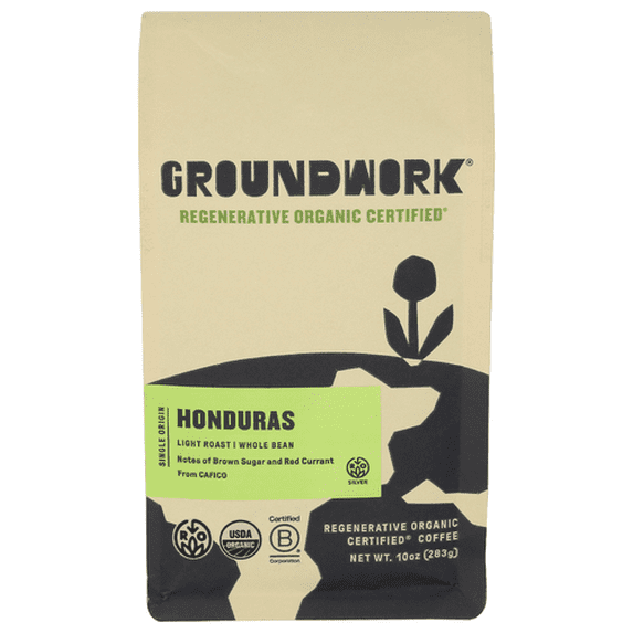 (Pack of 6) Groundwork Coffee Whole Bean Roc Honduras 10 oz - Walmart.com