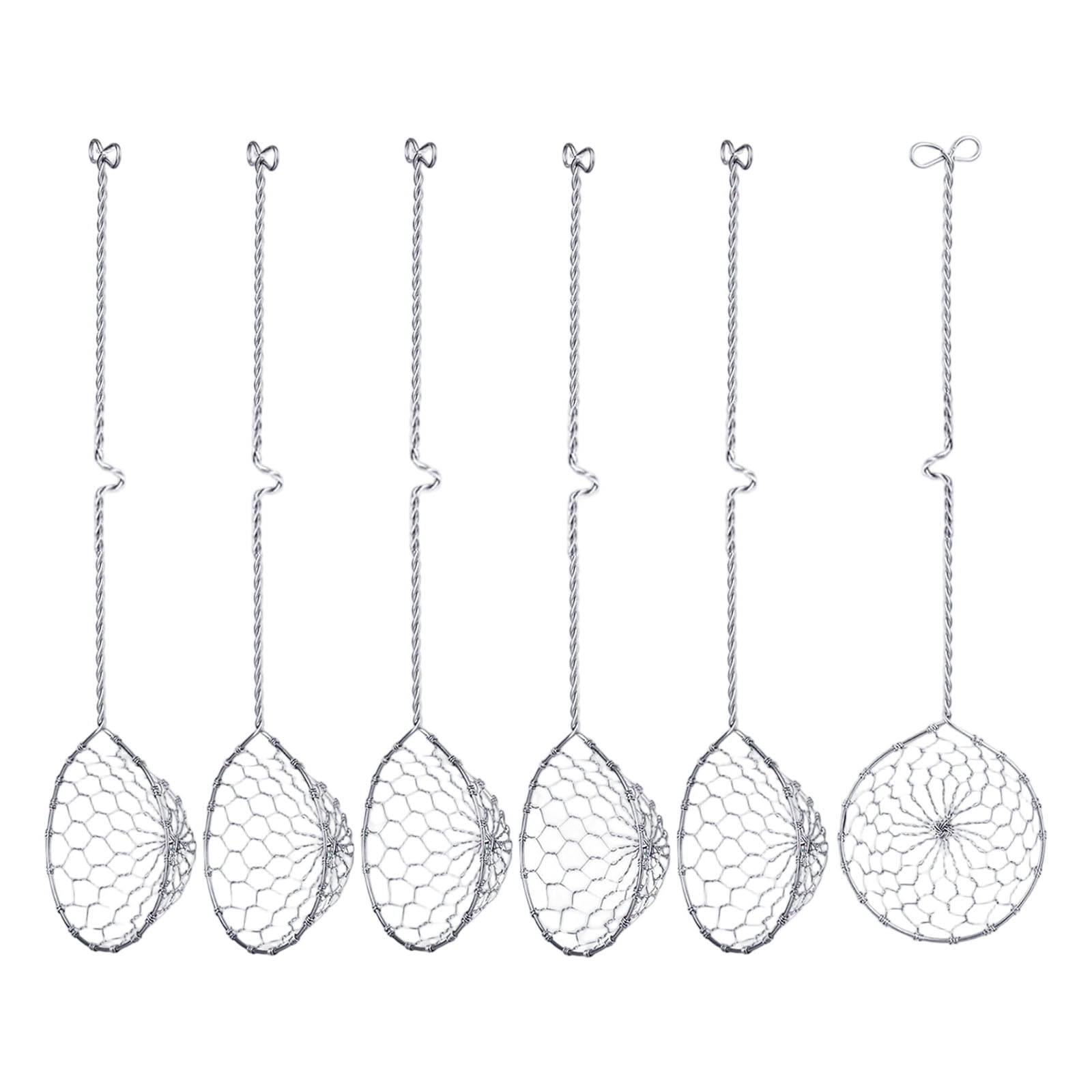 Pack of 6 Handcrafted Nonrust Steel Wire Meshes Strainers Feature ...