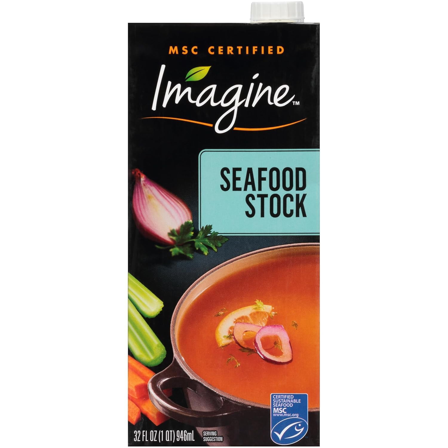 Pack of 6, Imagine Seafood Stock, 32 fl oz - Walmart.com