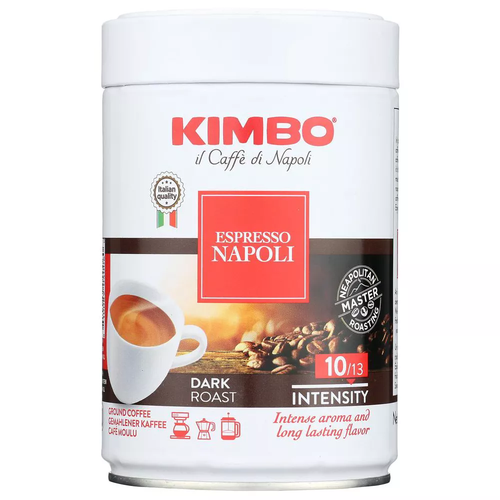 (Pack of 6) Kimbo Dark Roast Espresso Napoli Ground Coffee, 8.8 oz ...