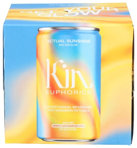 (Pack of 6) Kin Euphorics NA Mocktail Sunshine Immunity 4 Pack 32 Fo ...