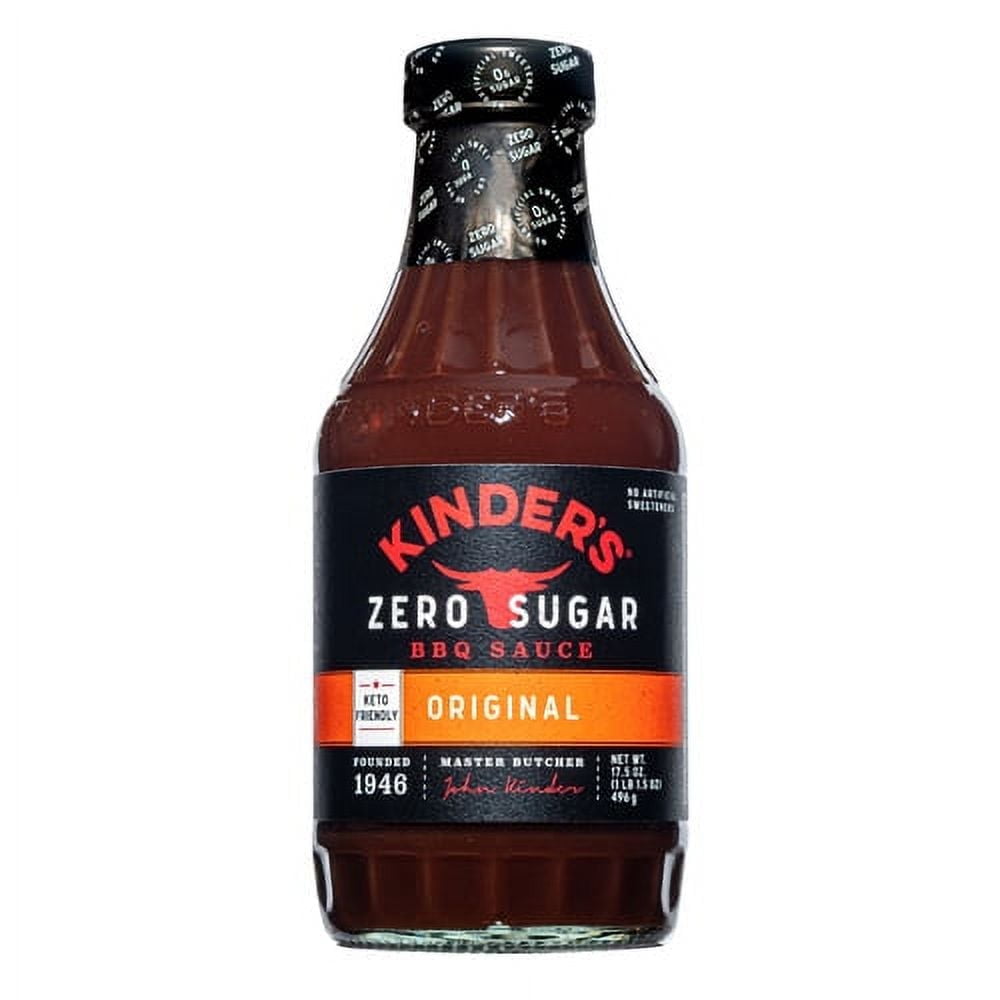 Kinder's Zero Sugar Original Keto Friendly BBQ Sauce, Sweet & Smoky, 17 ...