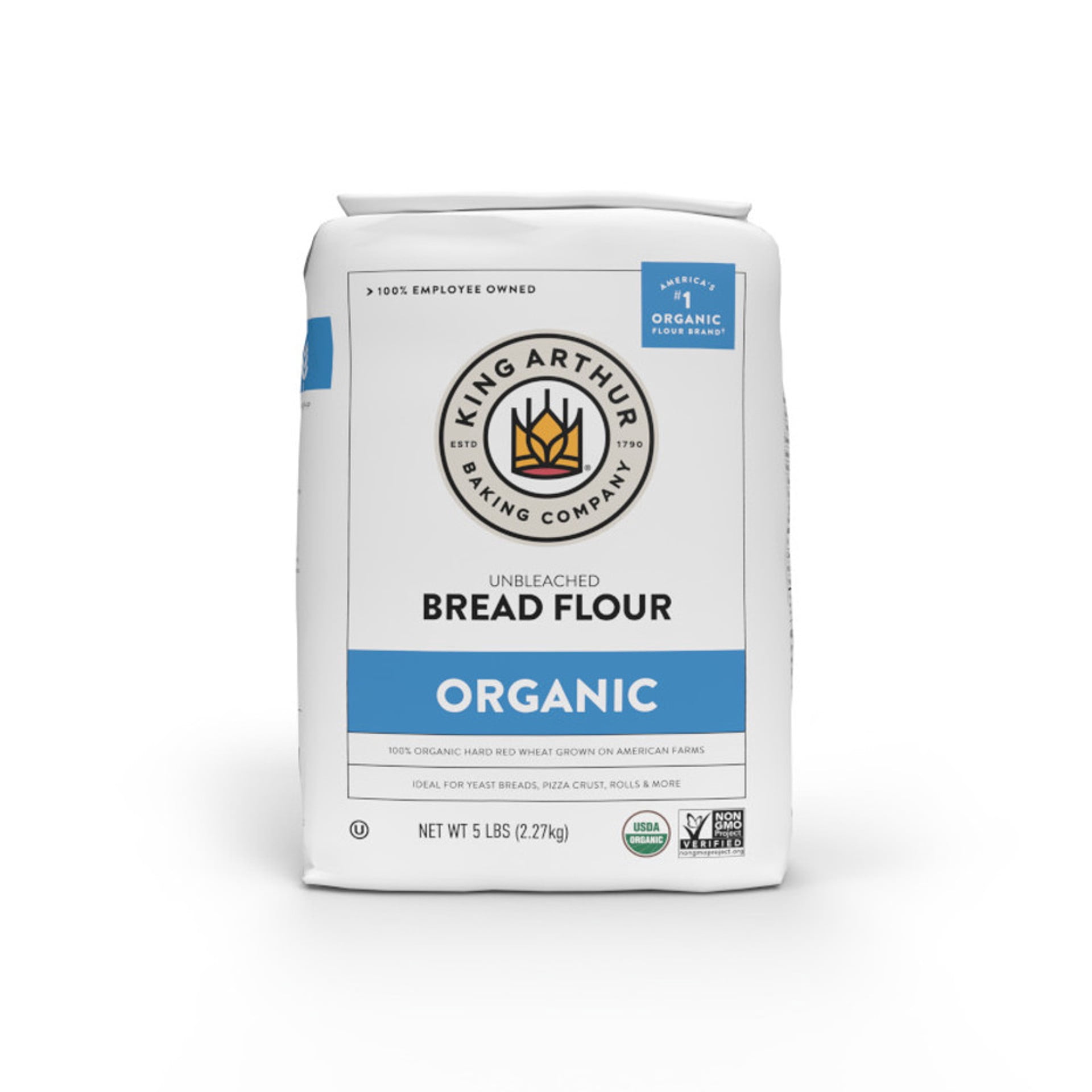 Pack of 6, King Arthur Baking Company Organic Unbleached Bread Flour, 5 ...