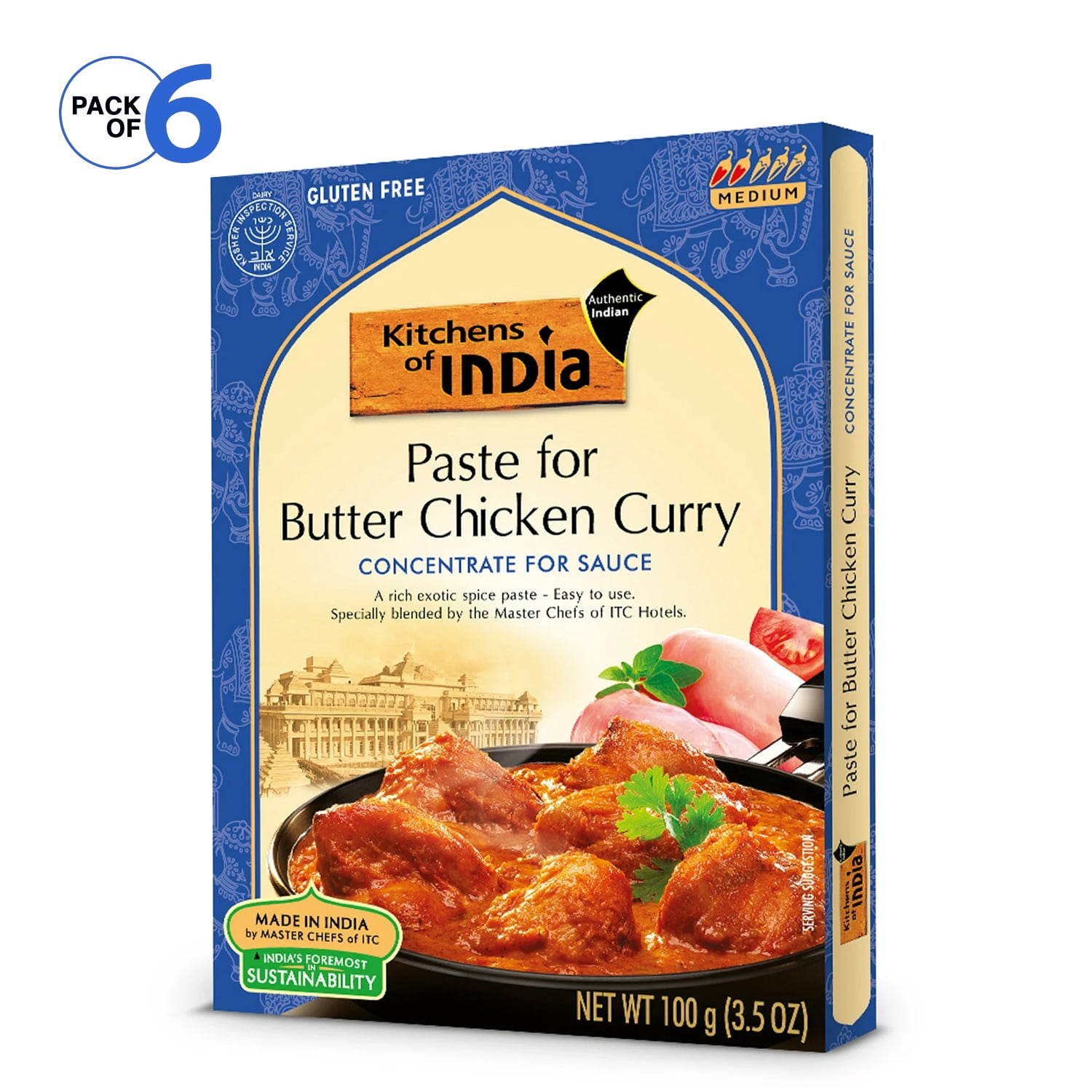 Kitchens of India, Authentic Butter Chicken Curry Paste, 3.5 oz - Pack ...