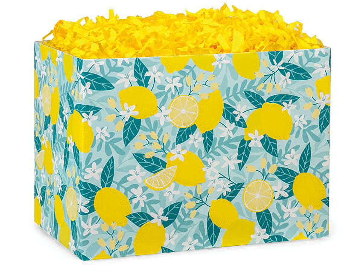 Pack of 6, Lemon Blooms Basket Box, Large 10.25x6x7.5" for Celebration ...