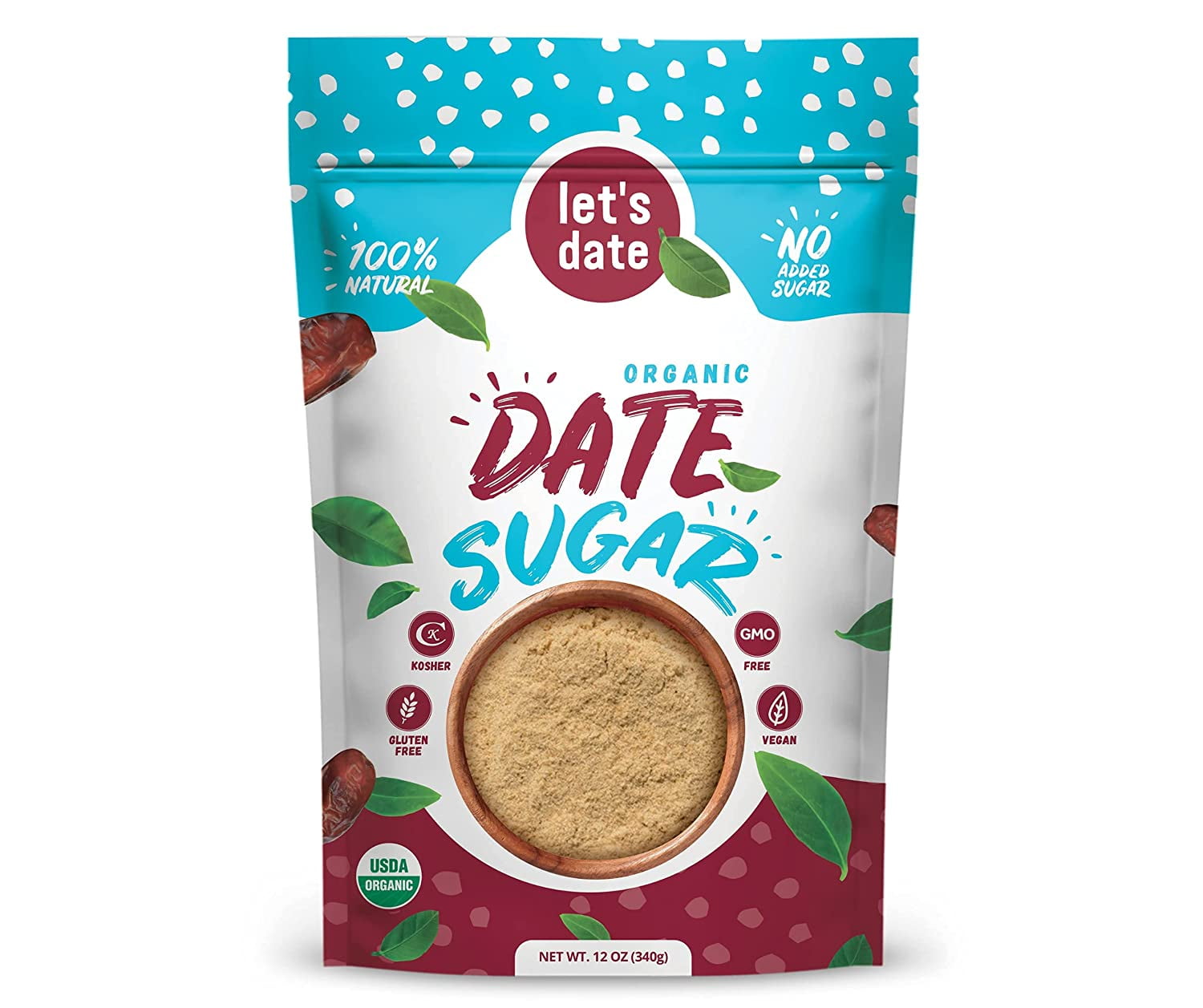 Pack of 6, Lets Date Organic Date Sugar, 12 oz - Walmart.com