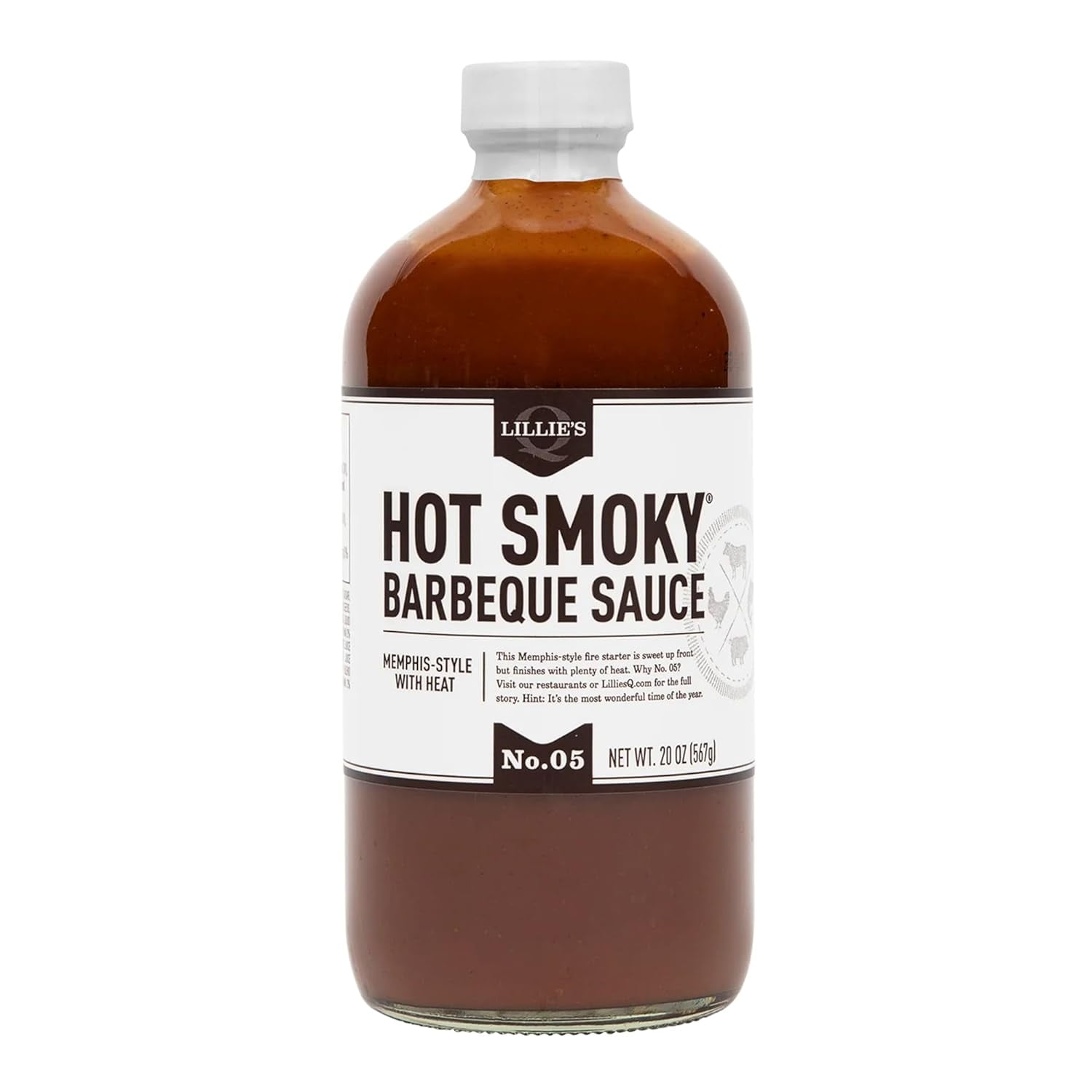Pack of 6, Lillies Q Hot Smoky Barbeque Sauce, 20 oz - Walmart.com