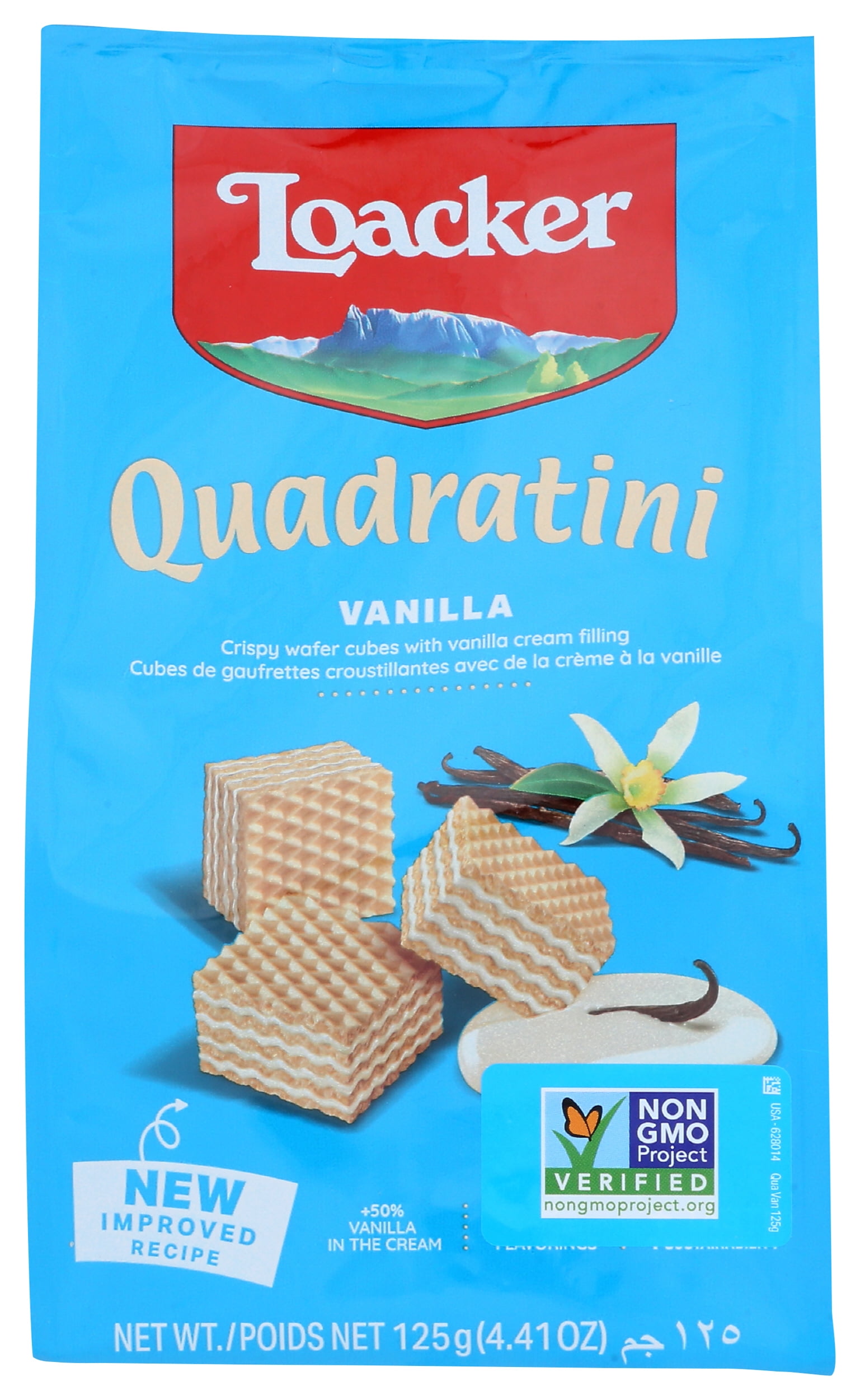 Pack of 6, Loacker Vanilla Quadratini Wafer Cubes, 4.41 oz - Walmart.com