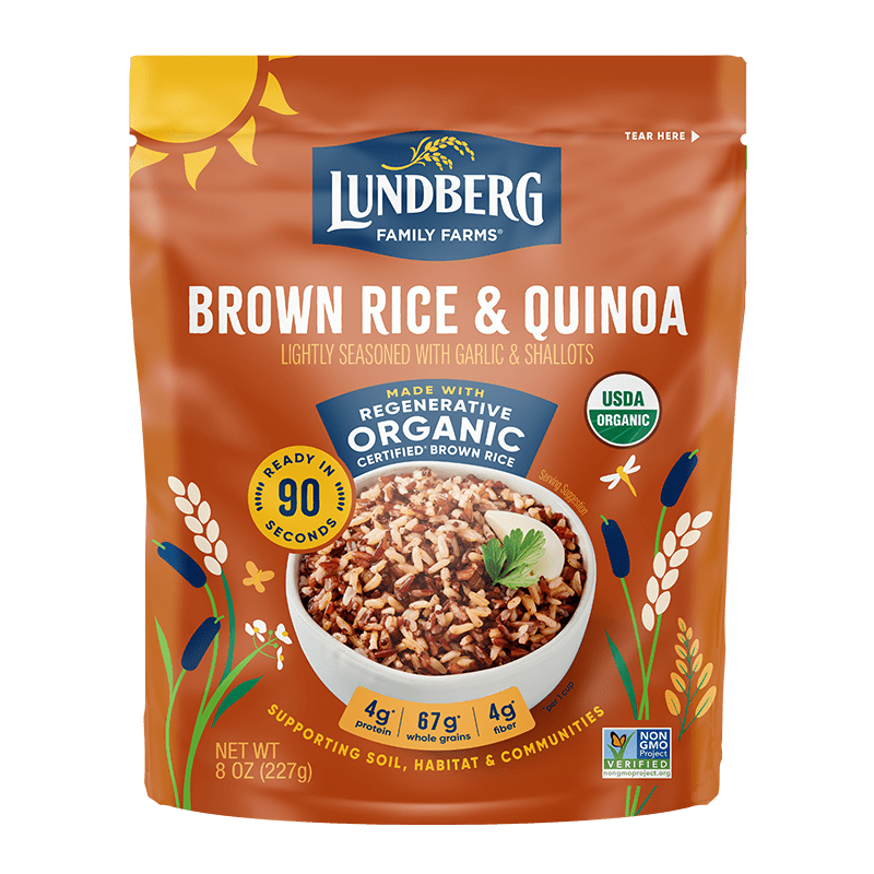 Pack of 6, Lundberg Organic 90-Second Brown Rice & Quinoa, 8 oz ...