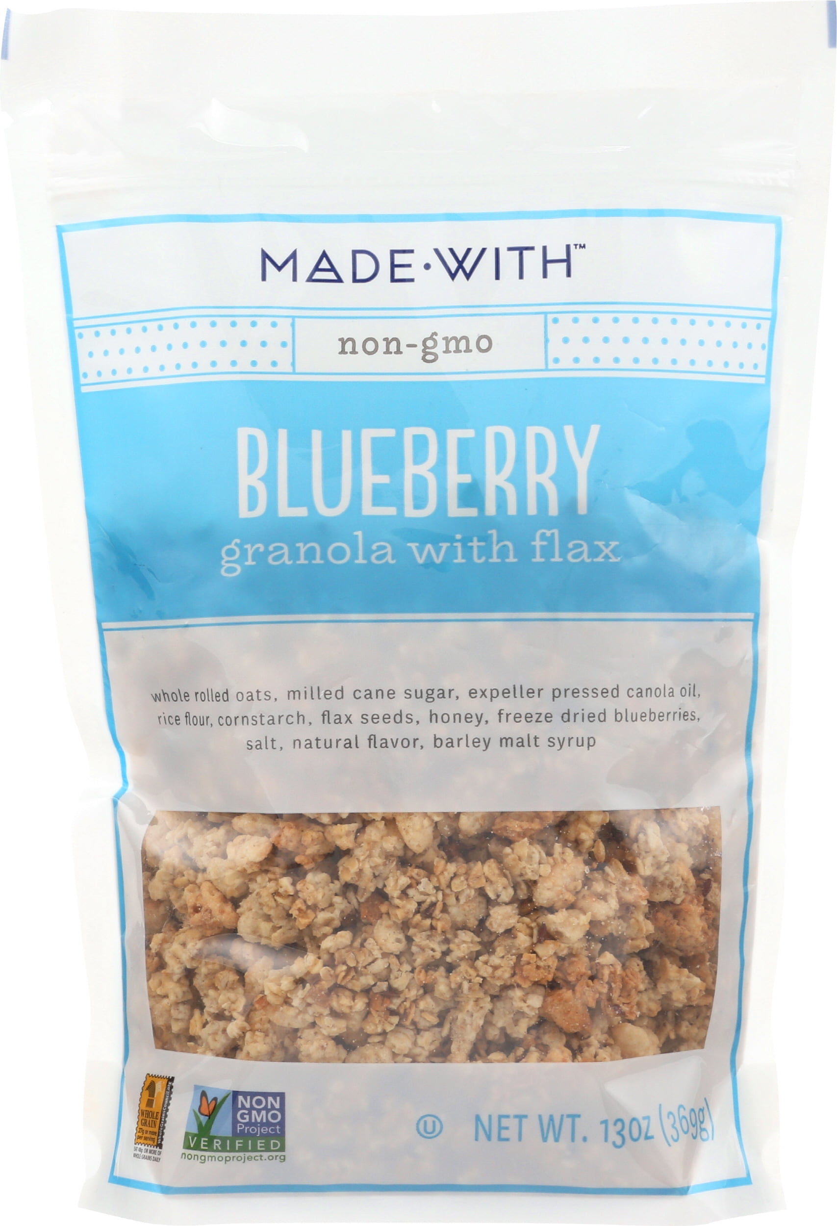 Pack of 6, Made With Blueberry Granola with Flax, 13 oz - Walmart.com