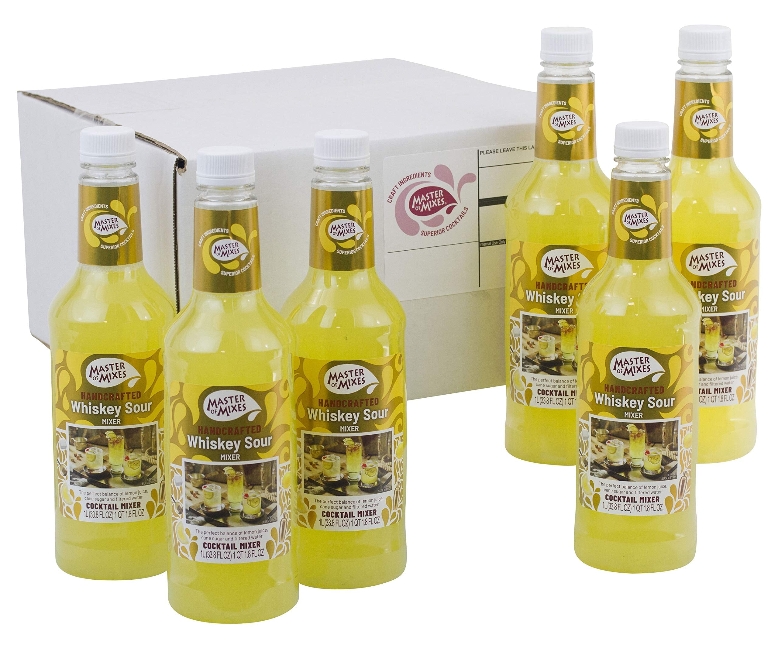 (Pack of 6) Master of Mixes Whiskey Sour Cocktail Mixer, 33.8 fl oz ...