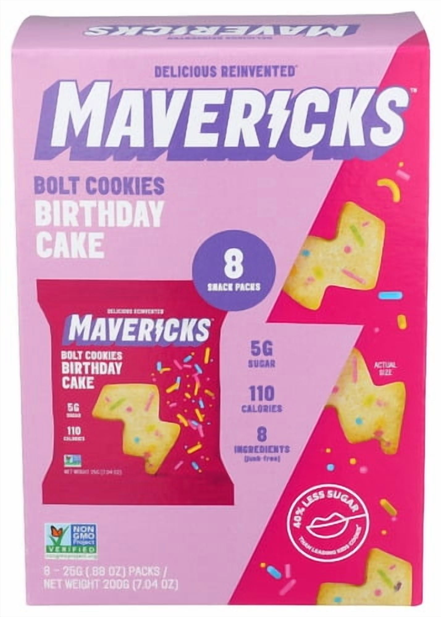 Pack of 6 Mavericks Snack Packs Birthday Cake 7.04 oz - Walmart.com