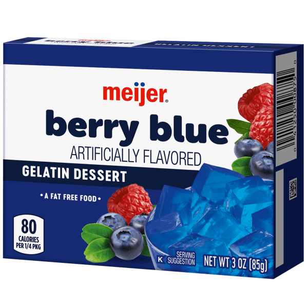 Pack of 6 Meijer Berry Blue Gelatin, 3 oz - Walmart.com
