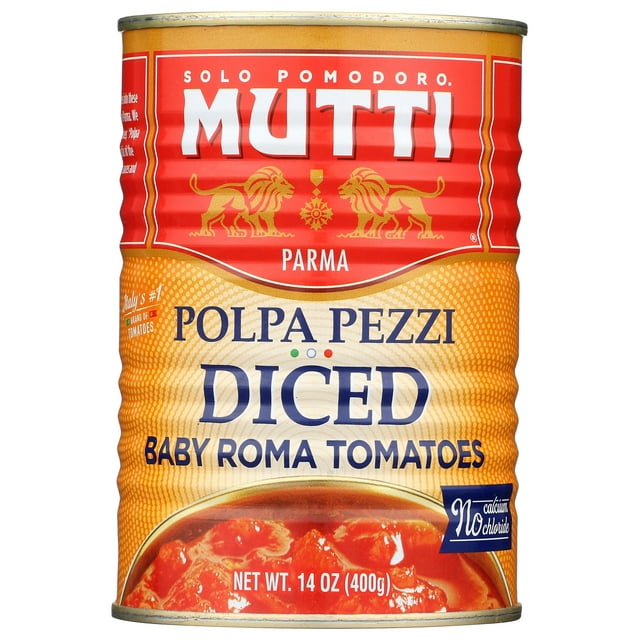 (Pack of 6), Mutti Polpa Pezzi Diced Baby Roma Tomatoes, 14 oz ...