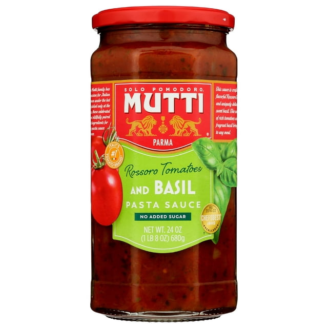 (Pack of 6), Mutti Rossoro Tomato and Basil Pasta Sauce, 24 oz ...