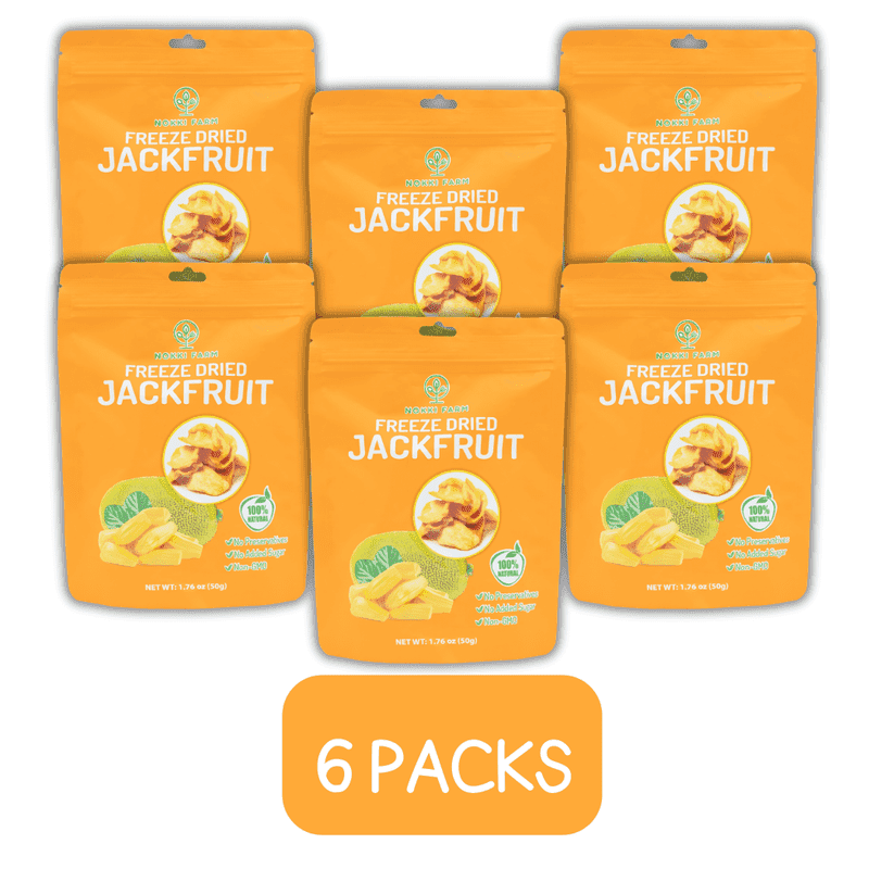 (Pack of 6) NOKKI FARM Freeze Dried Jackfruit |Crunchy| | All Natural | No Preservatives | No ...