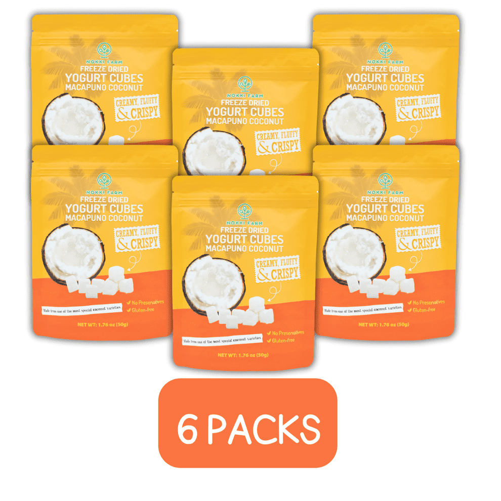 NOKKI FARM Freeze Dried Macapuno Coconut Yogurt Melts - Healthy & Exotic Tropical Fruit Snacks ...