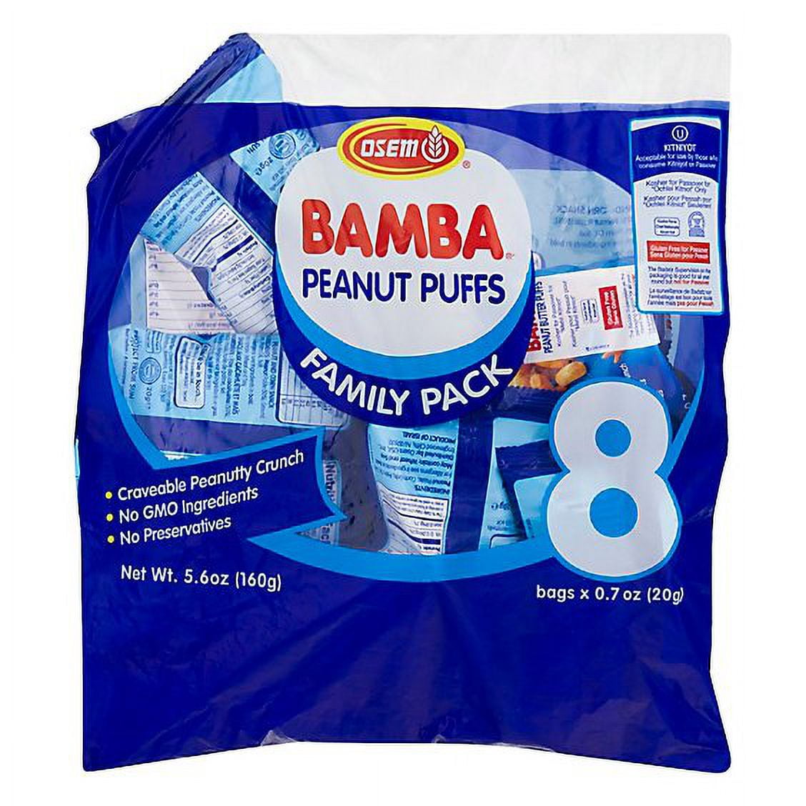 (Pack of 6), Osem Bamba Peanut Puffs Family Pack, 5.6 oz - Walmart.com
