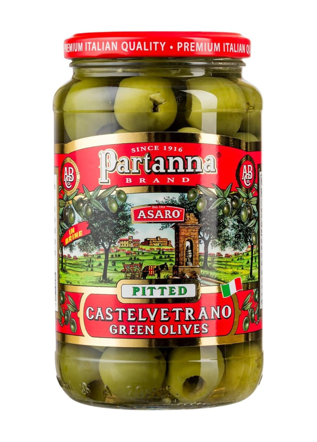 Pack of 6, Partanna Pitted Castelvetrano Green Olives, 9 oz - Walmart.com
