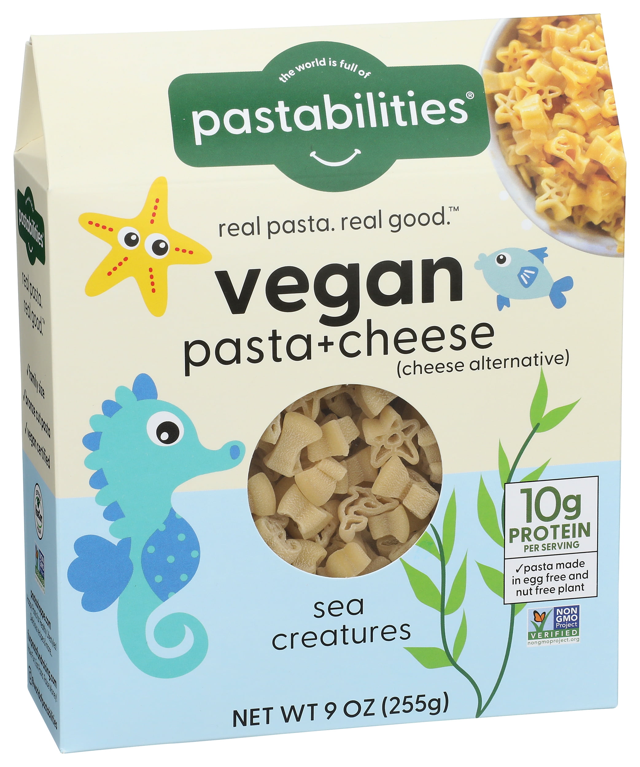 (Pack of 6), Pastabilities Vegan Sea Creatures Pasta & Cheese, 9 oz ...