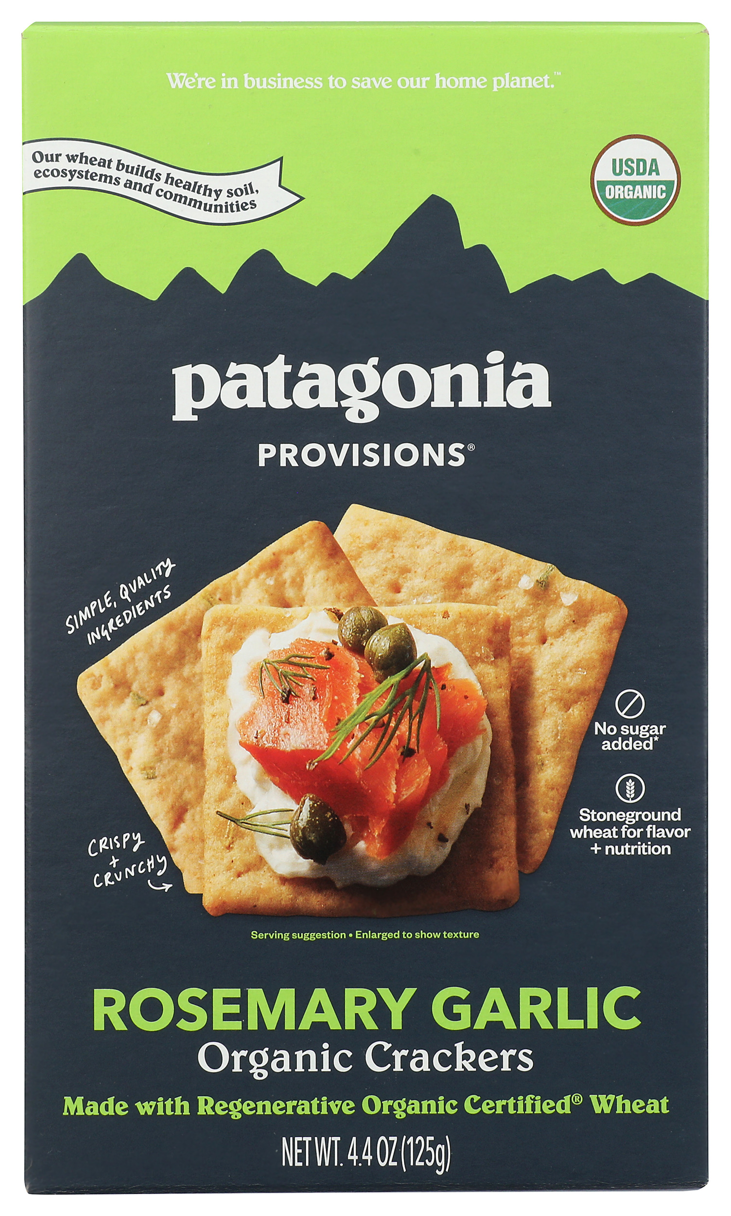 (Pack of 6), Patagonia Provisions Organic Rosemary Garlic Crackers, 4.4 ...